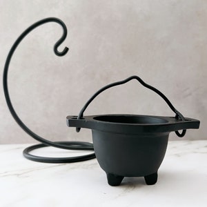 Mini Cast Iron Cauldron With Stand | Tiny Cauldron for Incense, Smudge ...