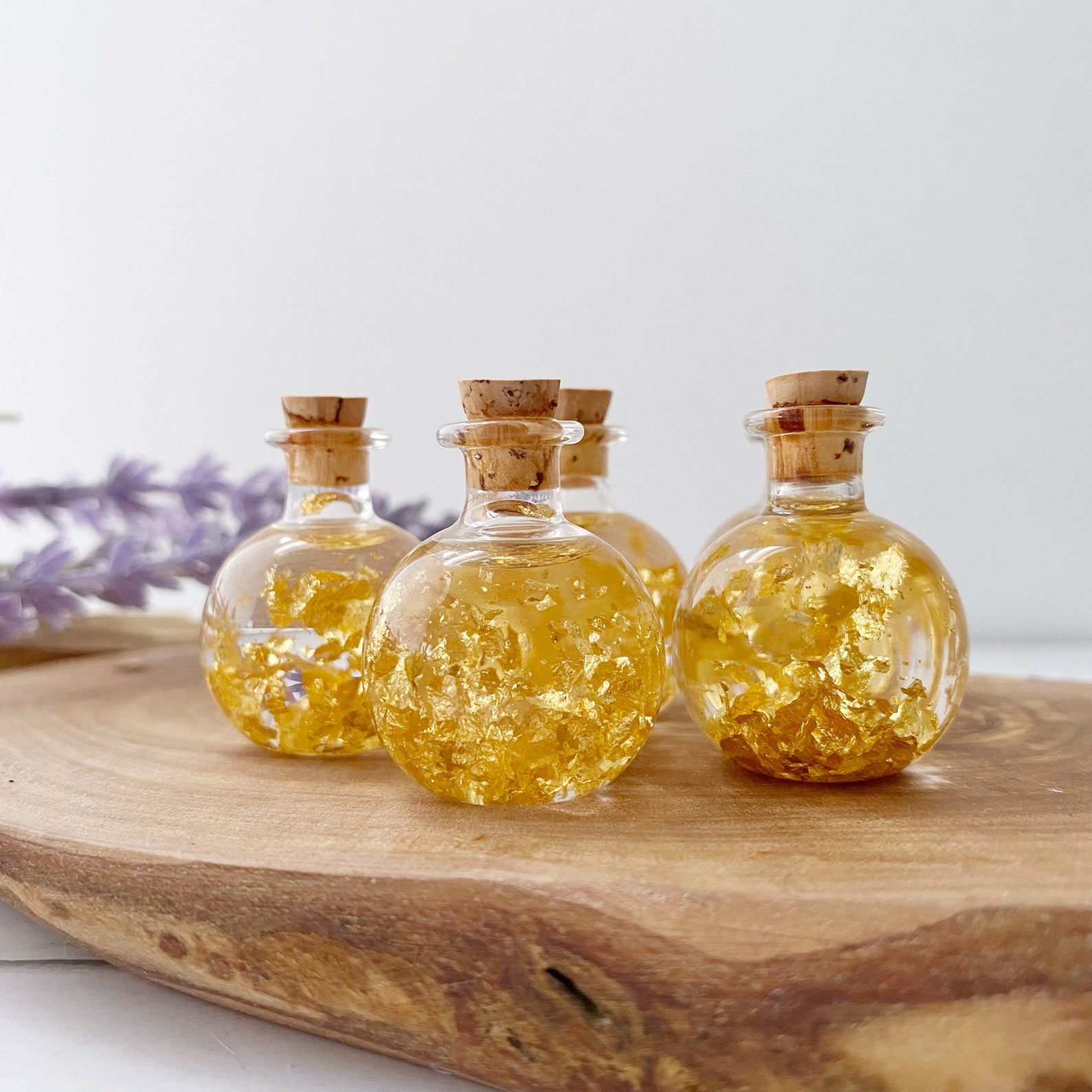 Gold Flakes Bottle 22K Gold Flakes In Mineral Oil Mini Etsy