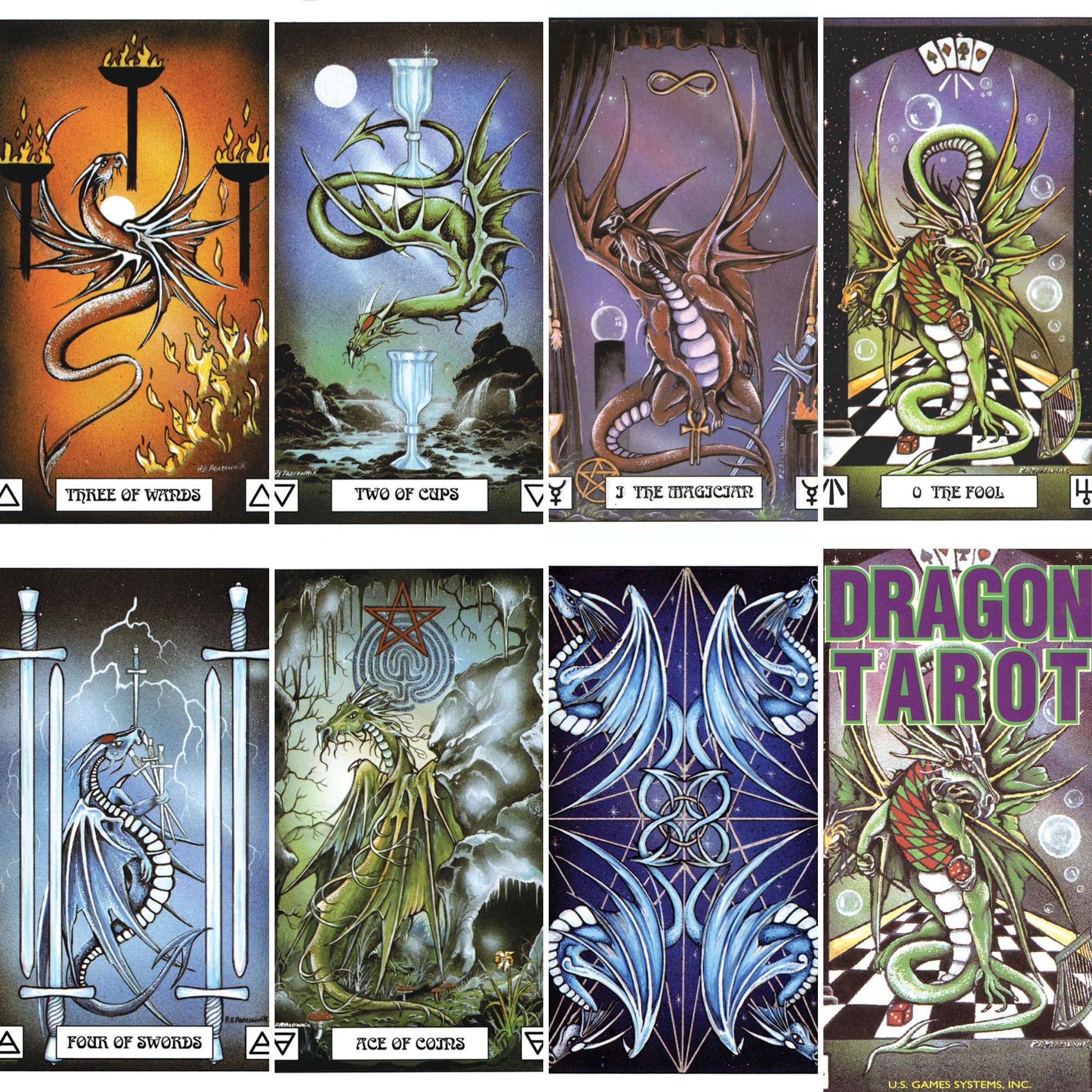 Dragon Tarot Card Deck by Terry Donaldson Dragon Tarot Cards - Etsy