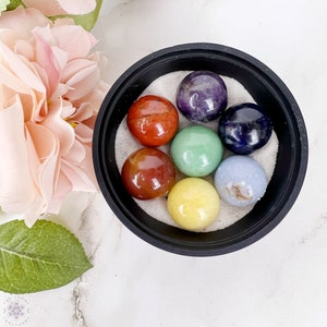 7 Chakra Crystal Sphere Set Seven Chakra Crystals 7 Chakra - Etsy