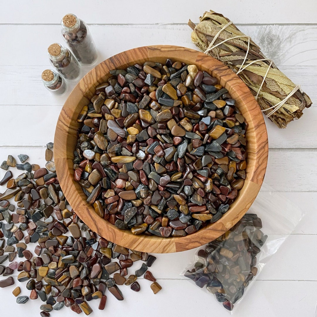 Tri-color Tiger Eye Crystal Chips | Mini Tri Color Tiger Eye Roller ...