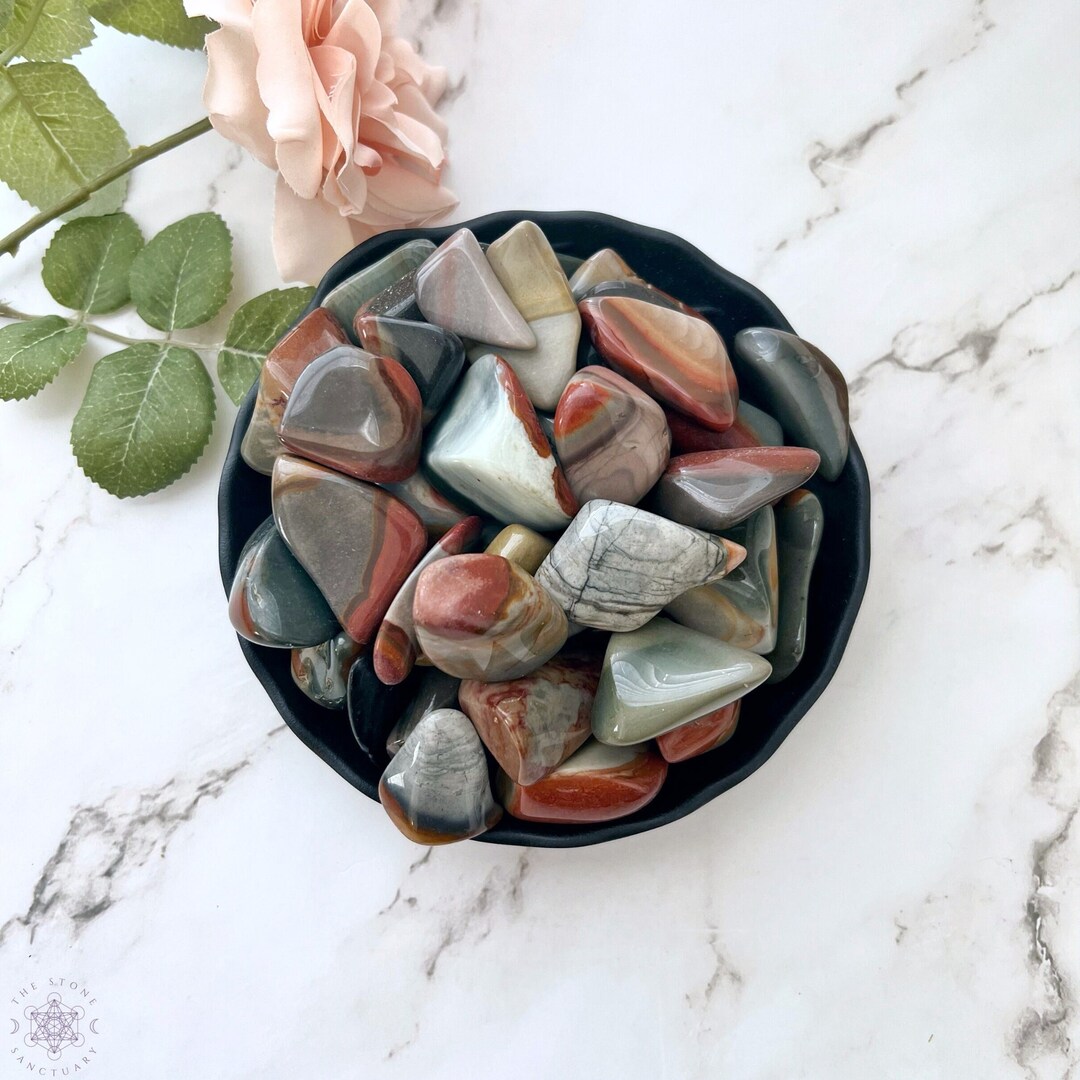 Polychrome Jasper Tumbled Stones | Polished Polychrome Jasper Crystal ...