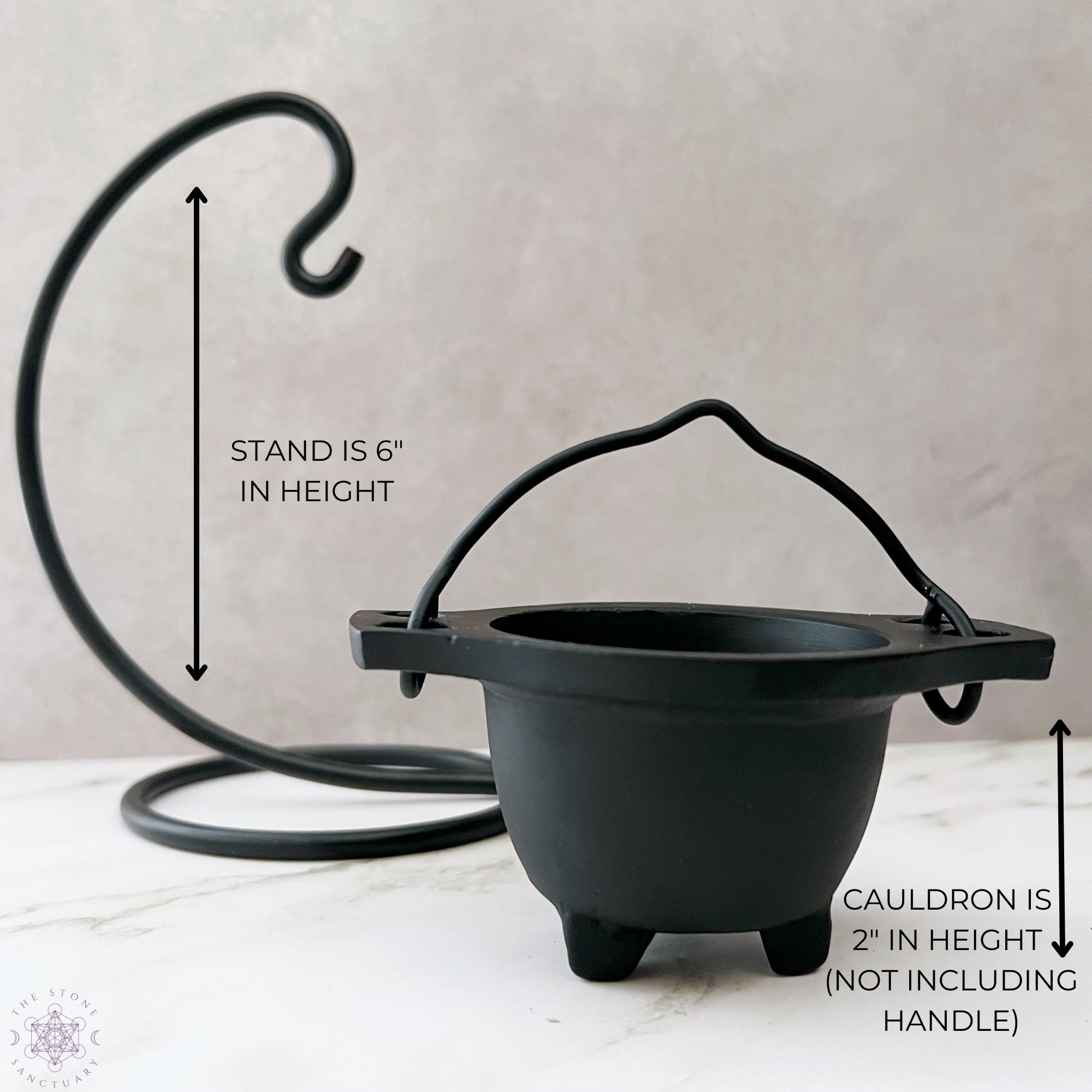 Mini Cast Iron Cauldron With Stand Kit & Optional Smudge | for Incense ...