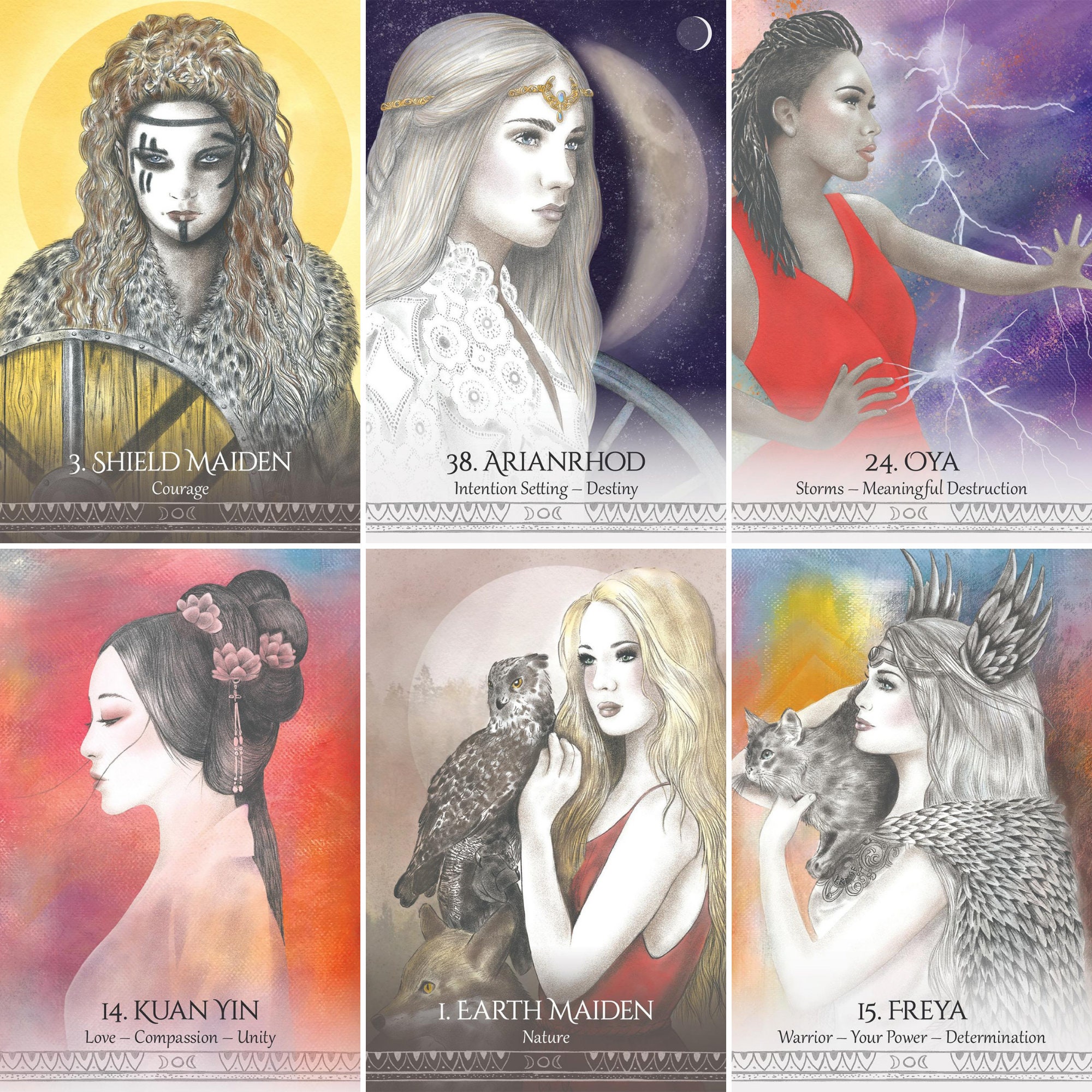 Goddess Spirit Oracle Deck by Rachel Johnson 44 Goddess - Etsy