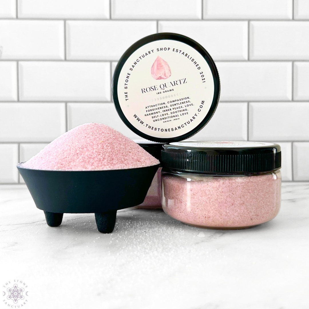 Rose Quartz Sand | Rose Quarts Gemstone Sand | 180 G Pink Quartz Sand ...