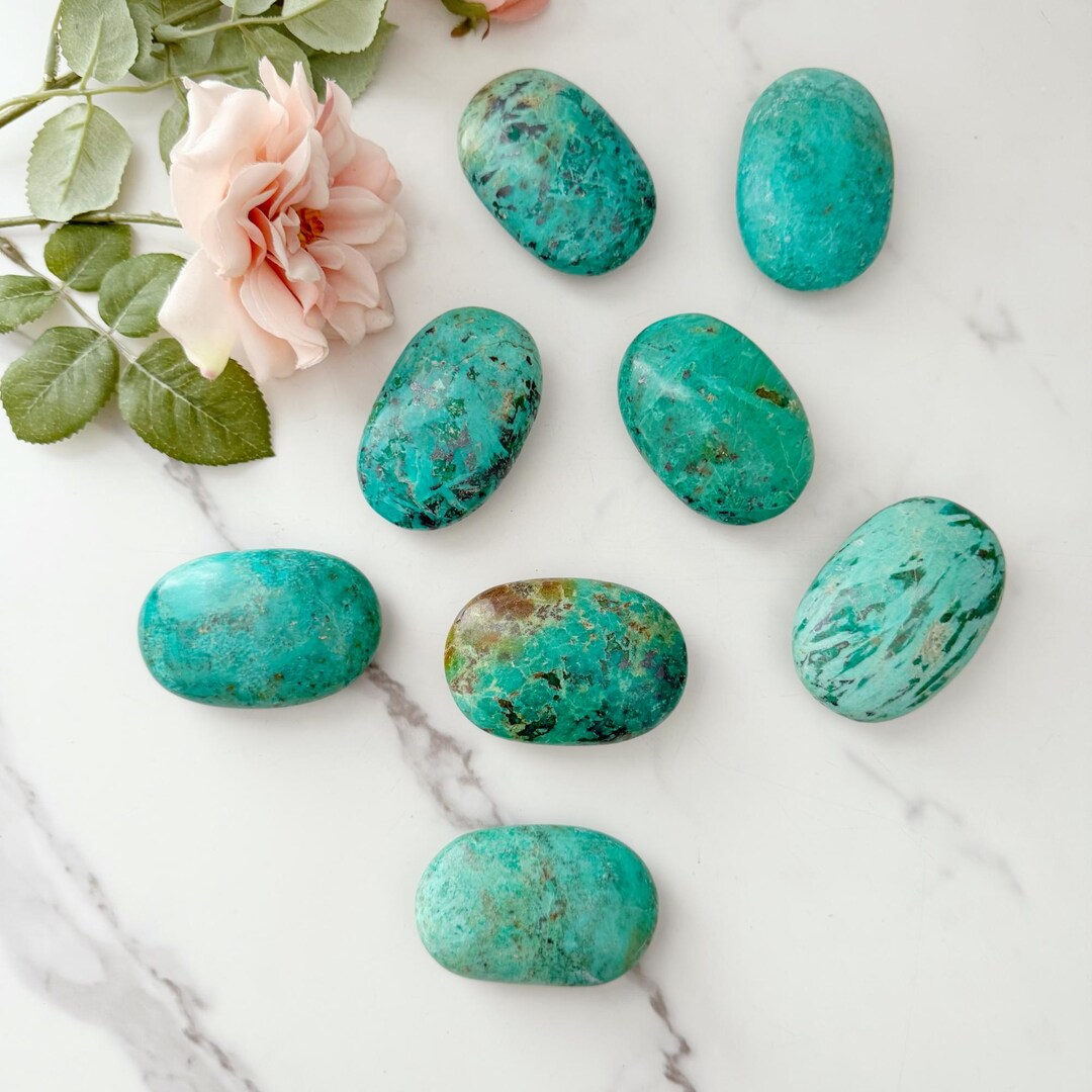 Natural Peruvian Turquoise Palm Stone | Large Touchstone | Choose Your ...