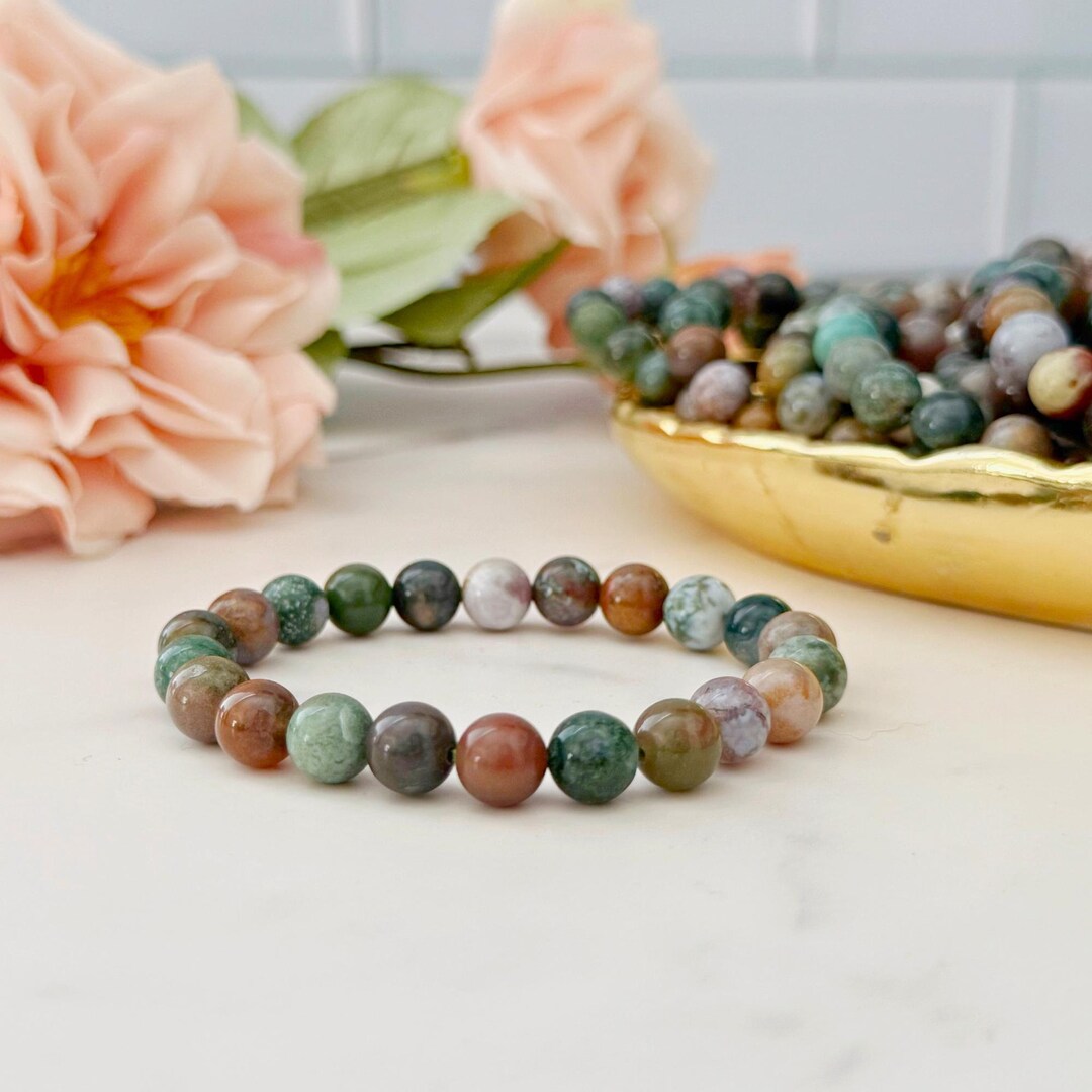 8mm Fancy Jasper Bead Bracelet | Fancy Jasper Energy Bracelet | Fancy ...