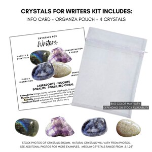 Writer Crystals, Crystal Set for Writers, Gifts for the Writer, Author ...