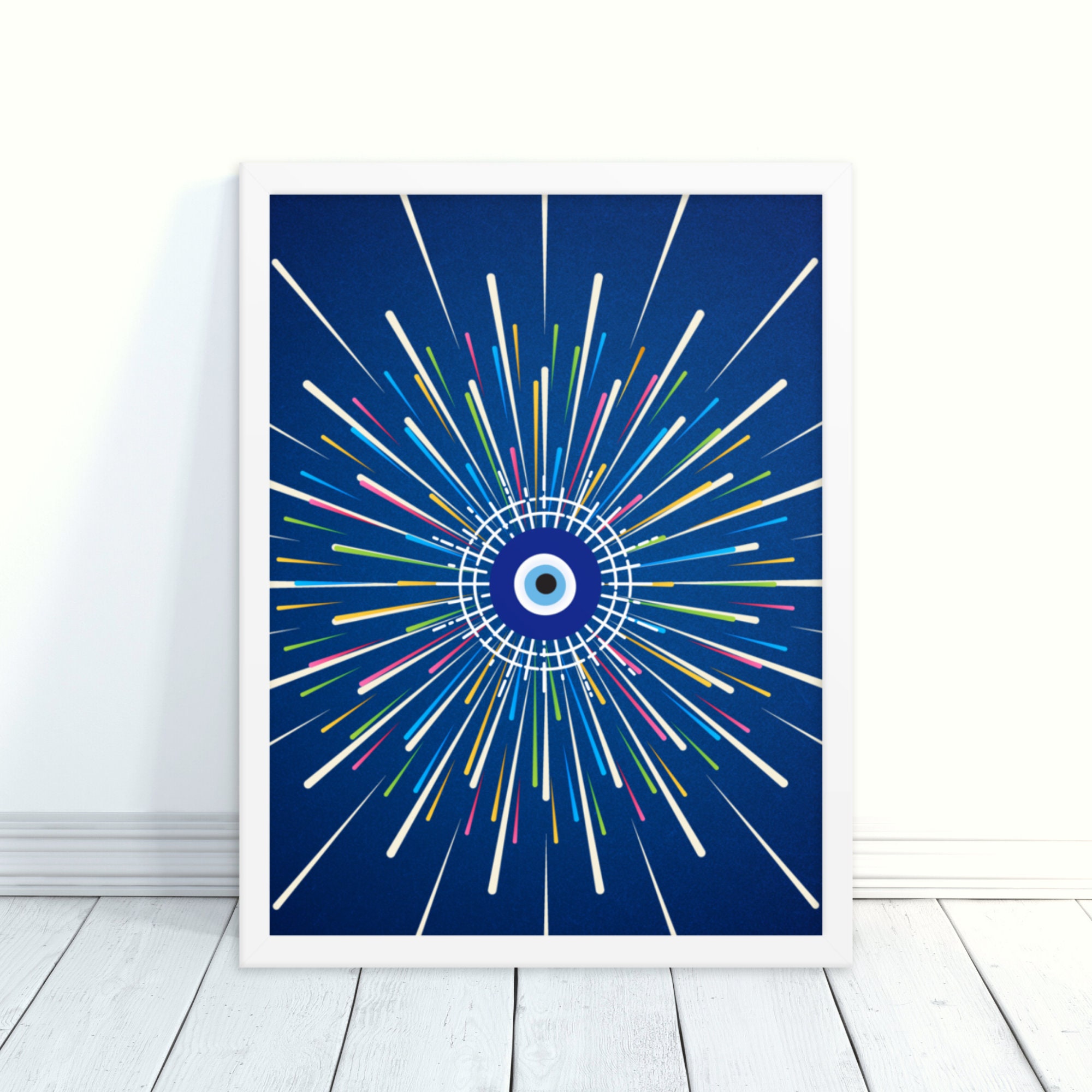 Evil Eye Wall Art Evil Eye Printable Poster Starburst Evil - Etsy