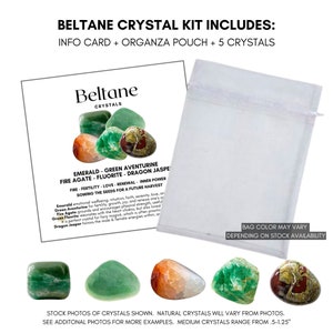 Beltane Crystal Set, Belatine Crystal Kit, Crystals for the Pagan Wheel ...