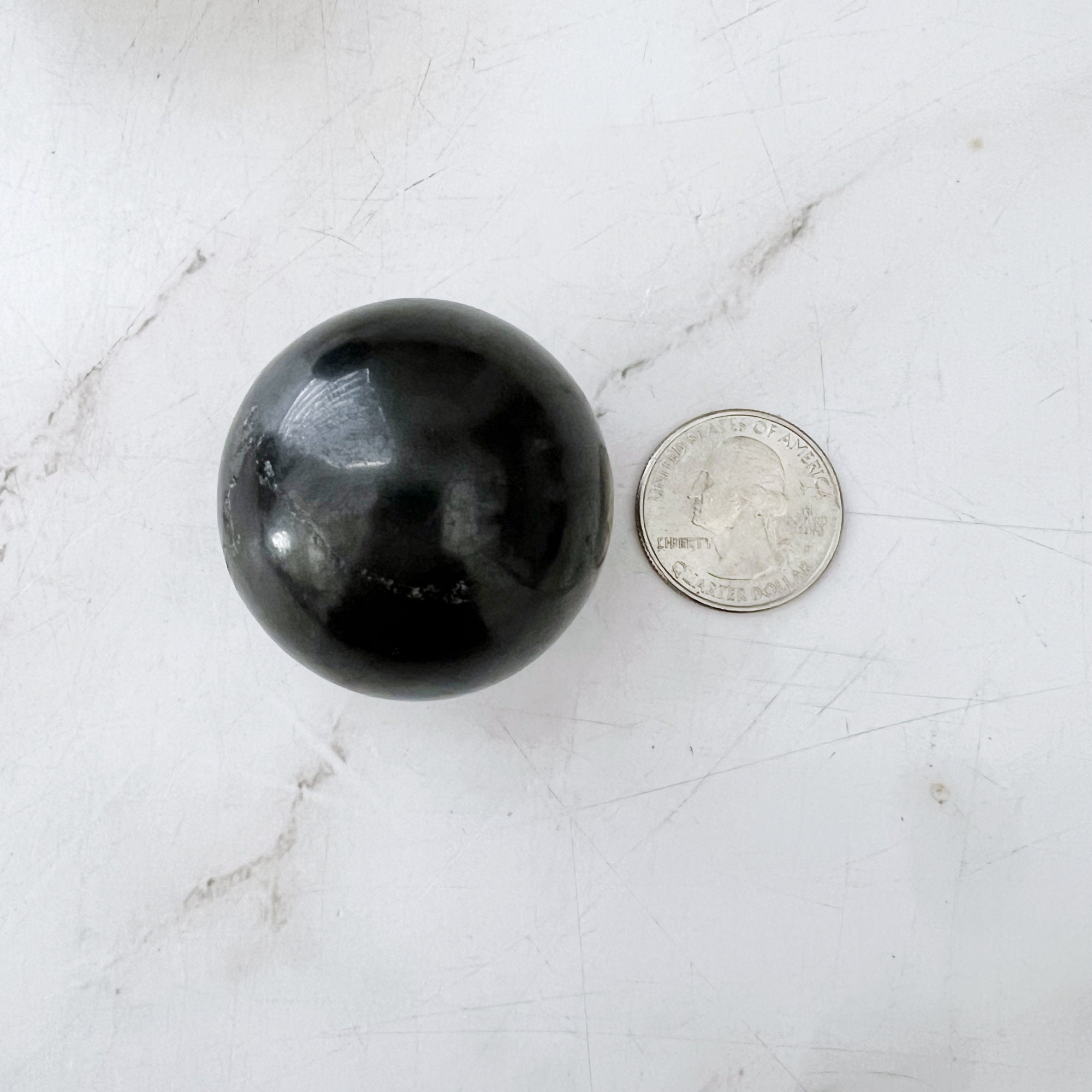 Shungite Crystal Ball | 40mm Black Shungite Crystal Sphere, Orb ...
