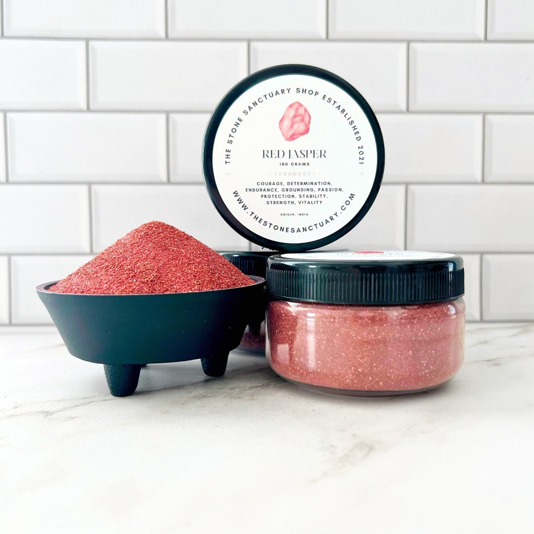 Red Jasper Sand | Red Jasper Gemstone Sand | 180 G Red Jasper Sand for ...