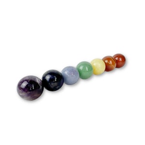 7 Chakra Crystal Sphere Set Seven Chakra Crystals 7 Chakra - Etsy