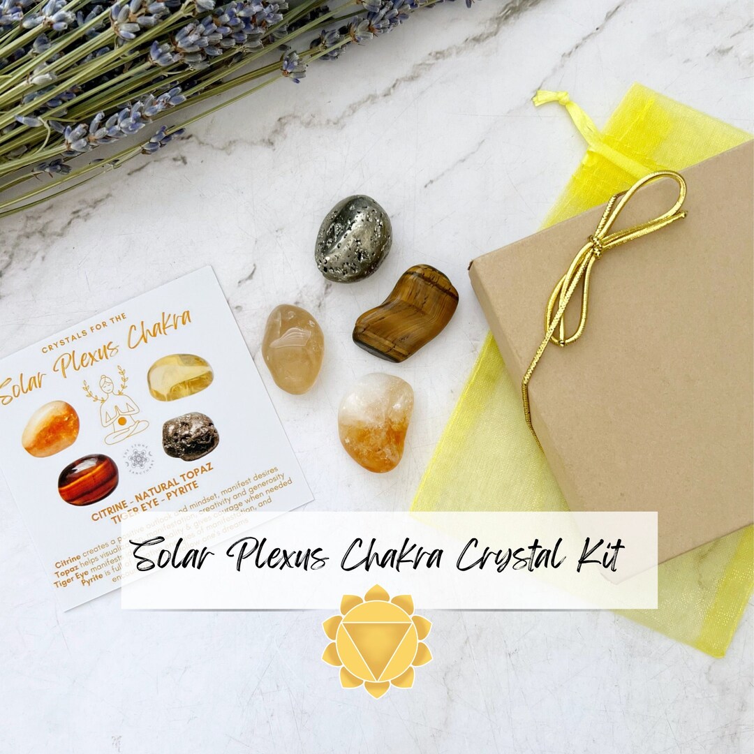 Solar Plexus Chakra Crystal Set | Tumbled Stone Kit for Solar Plexus ...