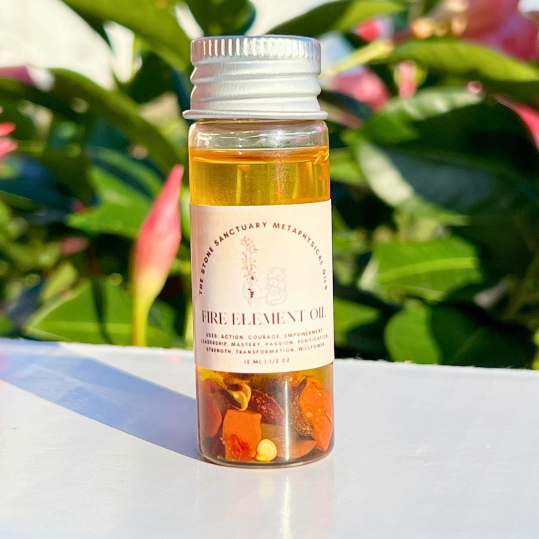 Fire Element Anointing Oil | 15ml Fire Element Conjure Ritual Oil for ...