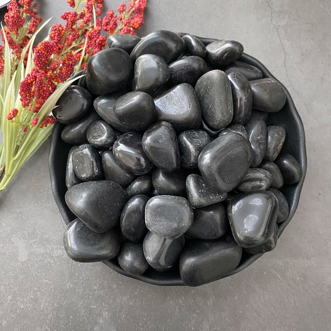Black Tourmaline Tumbled Stones | Polished Black Tourmaline Crystal ...