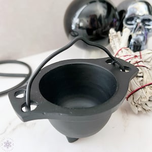 Mini Cast Iron Cauldron With Stand | Tiny Cauldron for Incense, Smudge ...
