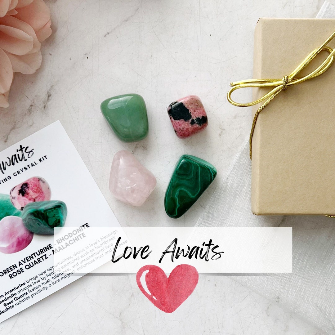 Love Awaits Crystals Set, Crystals Kit for Romance, Love, Attraction ...