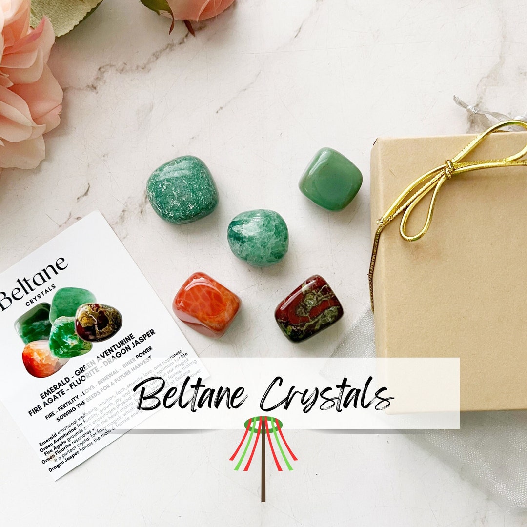 Beltane Crystal Set, Belatine Crystal Kit, Crystals for the Pagan Wheel ...