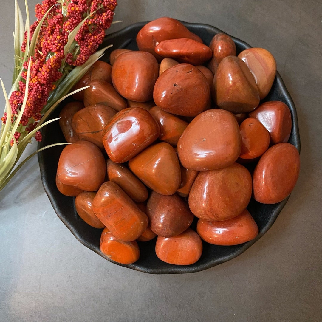Red Jasper Tumbled Stones Polished Red Jasper Crystals Select Your Size ...