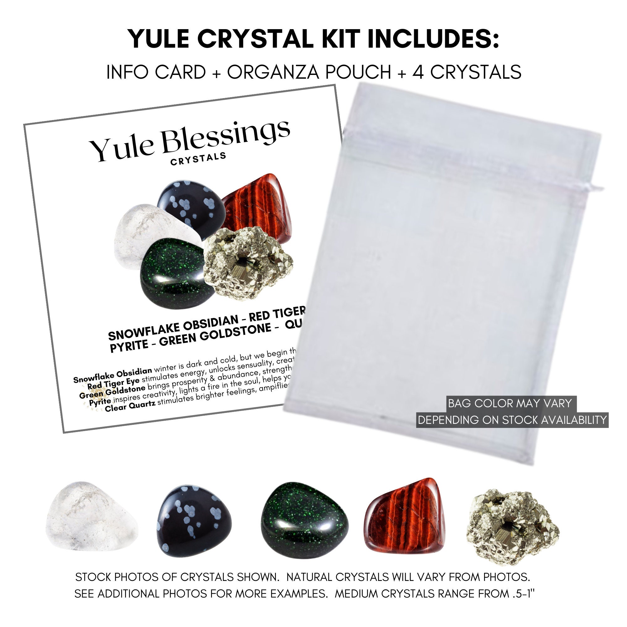 Yule Crystals, Winter Solstice Crystals, Crystals for Winter Holidays ...