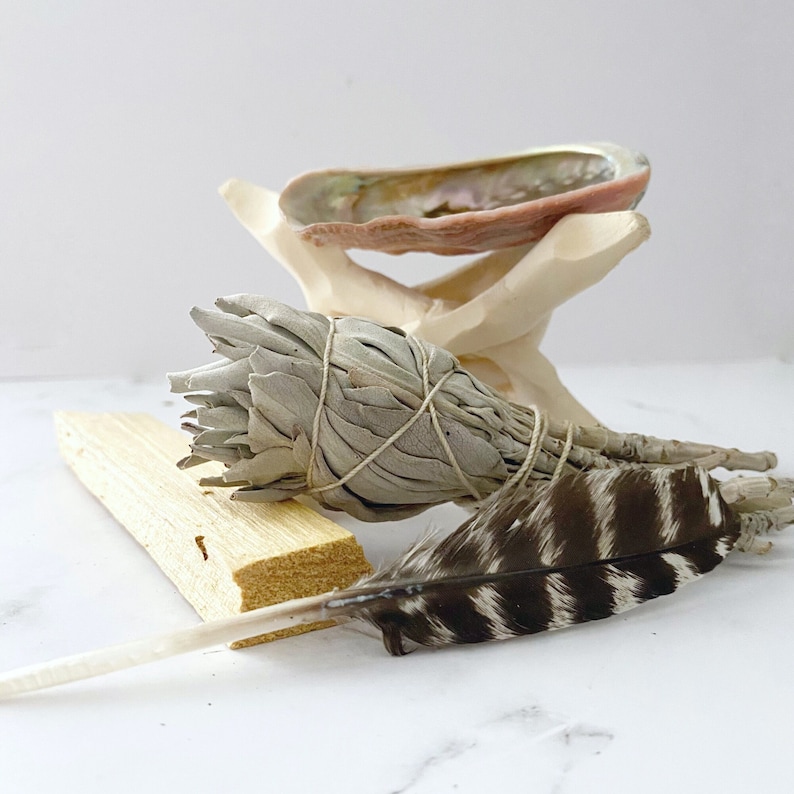Mini Smudge Beginner Kit, Beginners Smudge Kit, Sage Smudge Kit, 5 Pc ...