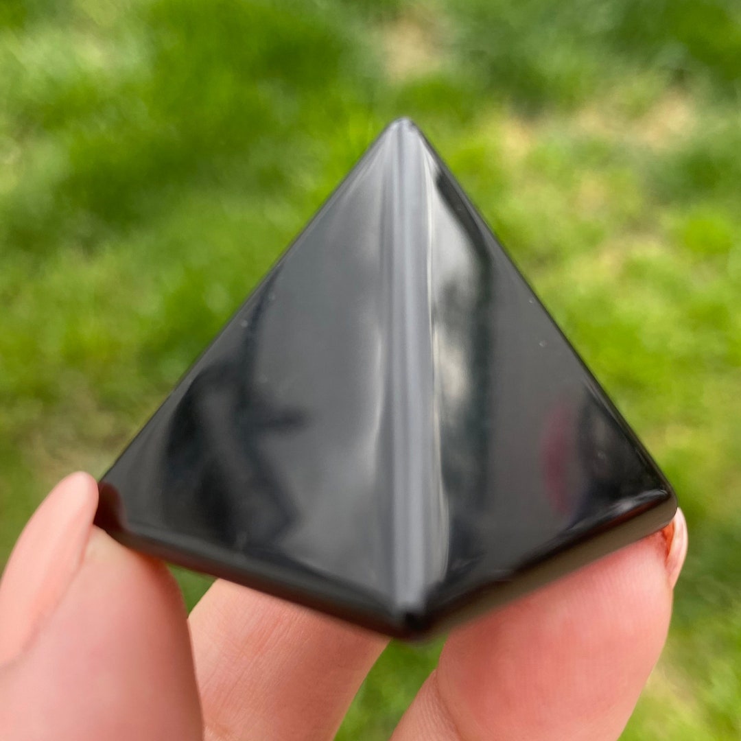 Obsidian Pyramid 30MM Obsidian Stone Pyramid Reiki Healing - Etsy
