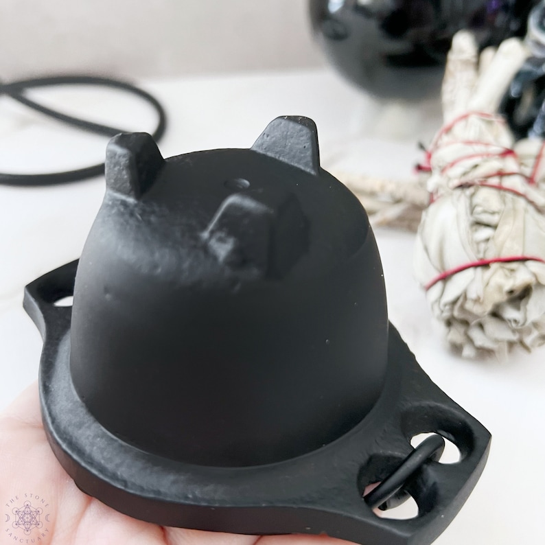 Mini Cast Iron Cauldron With Stand Kit & Optional Smudge | for Incense ...