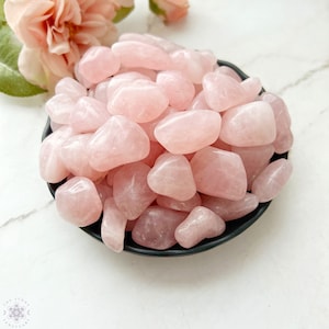 Rose Quartz Tumbled Stones | Grade EX Polished Crystal Gemstones for ...