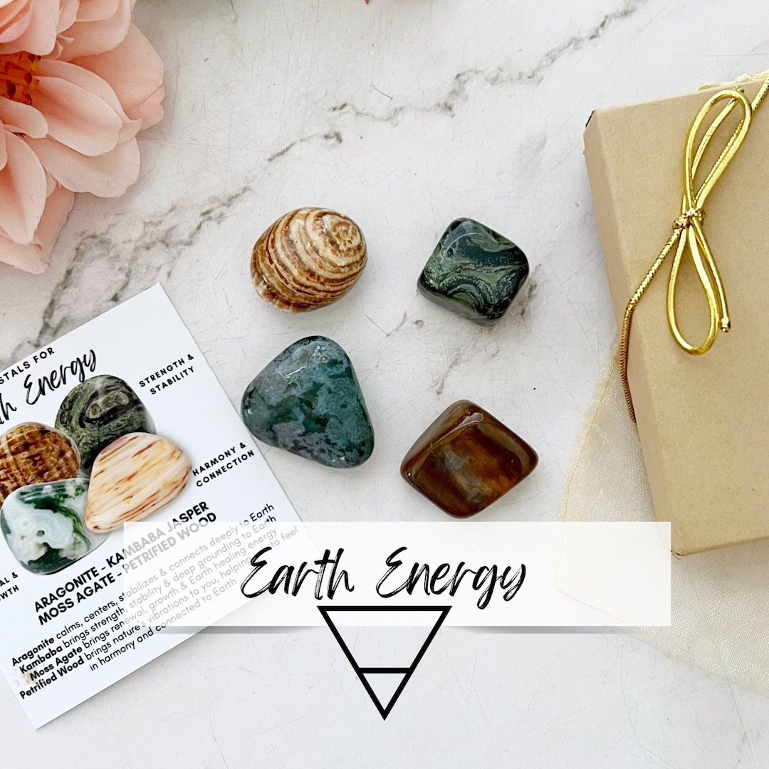 Earth Energy Crystals Set | Crystals Kit for Earth Elemental Energy ...