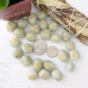 Aquamarine Runes | Aquamarine Rune Set | Set of 25 Aquamarine Elder ...