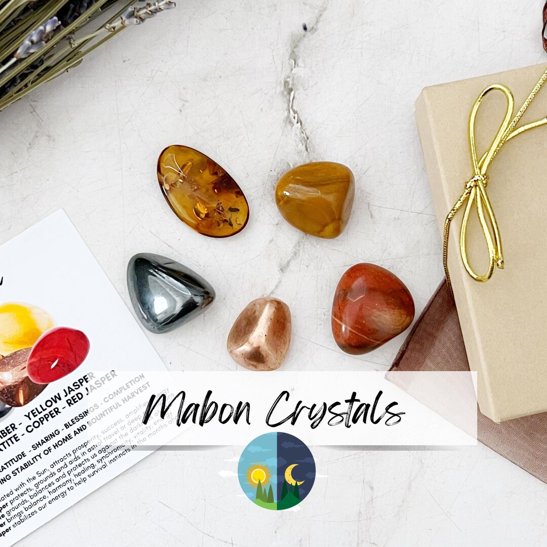 Mabon Crystal Set, Autumn Equinox Crystal Kit to Celebrate the Fall Season, Wheel of the Year ...