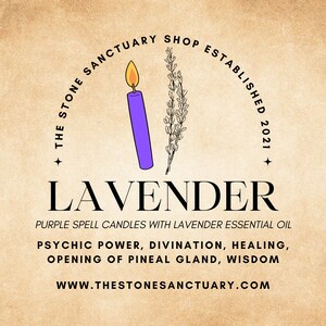 Lavender Scented Purple Spell Candles 5 Purple Chime - Etsy