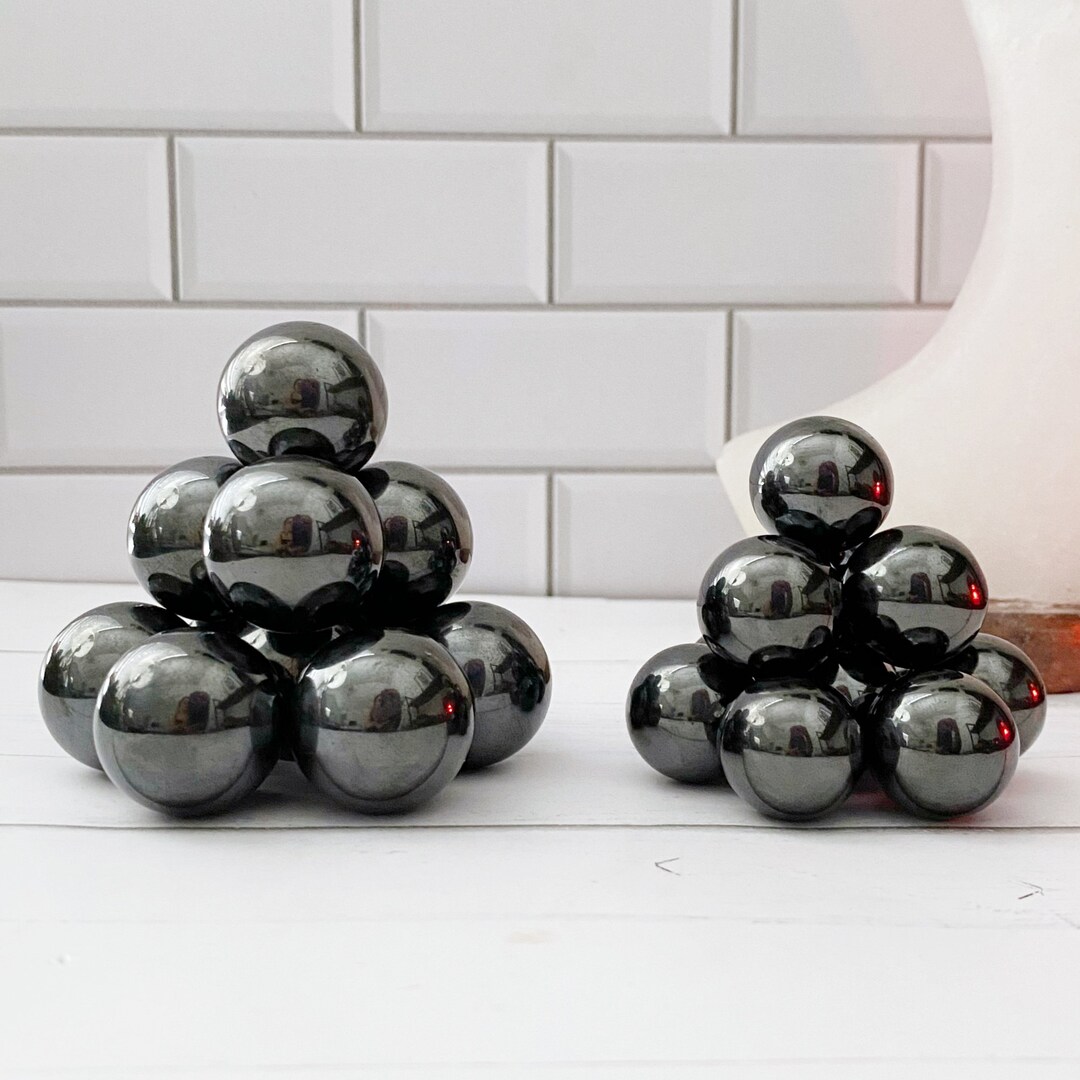 Mini Hematite Sphere | 20 or 25mm Hematite Zinger Balls | Set of 2 ...