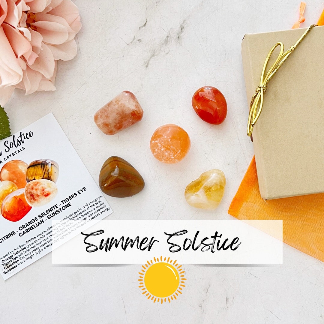 Summer Solstice Crystal Set, Midsummer Crystals, Litha Crystal Kit for ...