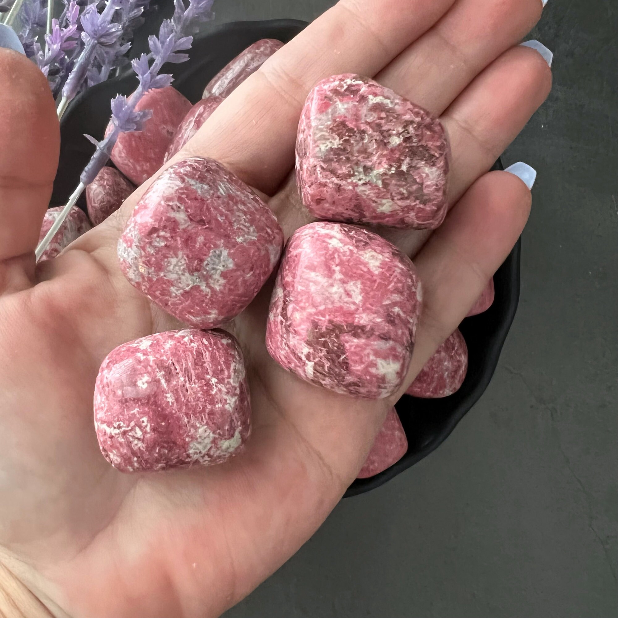 Thulite Tumbled Stones | Polished Thulite Crystal Gemstones Thulite Tumbled Stones | Polished Thulite Crystal Gemstones