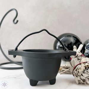 Mini Cast Iron Cauldron With Stand Kit & Optional Smudge | for Incense ...