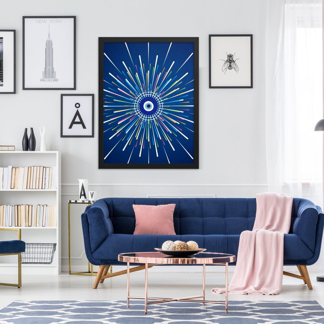 Evil Eye Wall Art, Evil Eye Printable Poster, Starburst Evil Eye Print ...