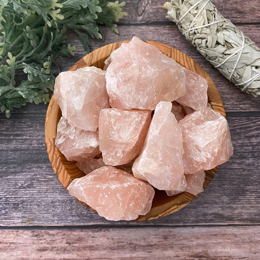 Raw Rose Quartz Stone | Rough Natural Pink Rose Quartz Crystal From ...