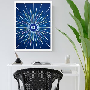 Evil Eye Wall Art, Evil Eye Printable Poster, Starburst Evil Eye Print ...