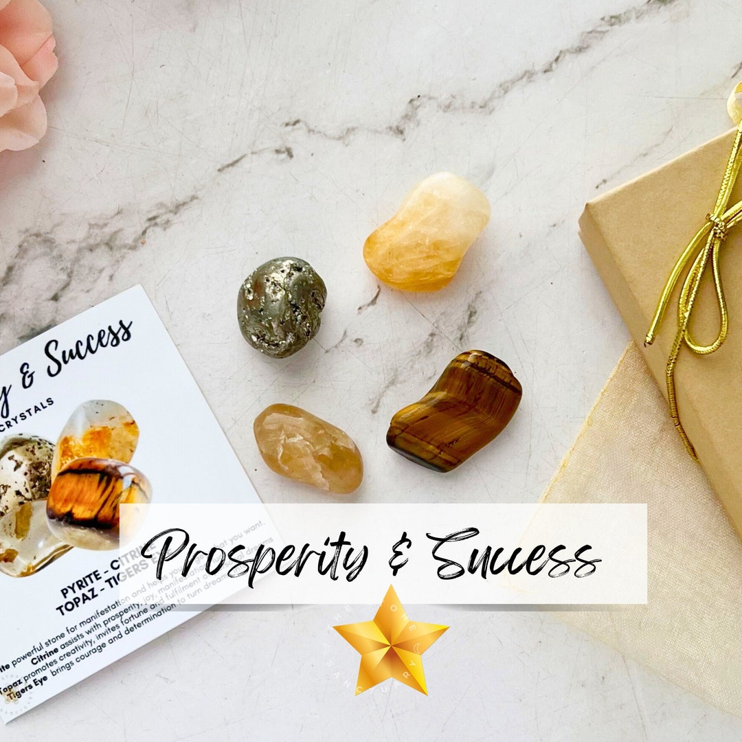 Success Crystal Set | Prosperity Crystal Kit | Crystal Ritual Kit for ...