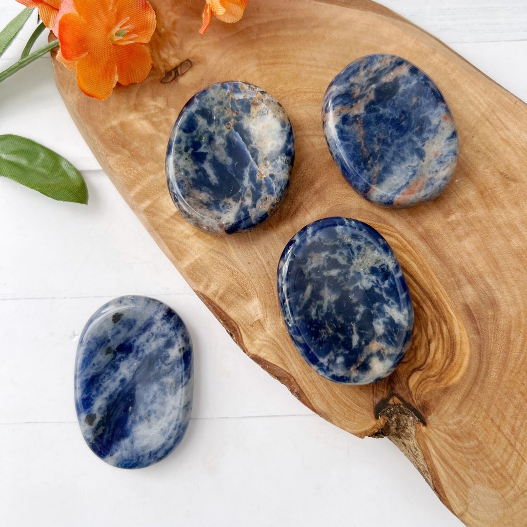 Sodalite Worry Stone | Natural Polished Sodalite Crystal Worry Stones ...