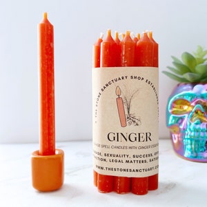 Ginger Orange Spell Candles, 5" Orange Chime Candles, Witch Candles ...