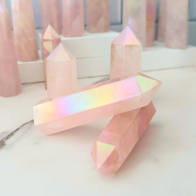 Pink Aura Quartz - Etsy
