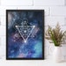 Water Element in Metatron's Cube Poster, Alchemy Symbols, Sacred ...