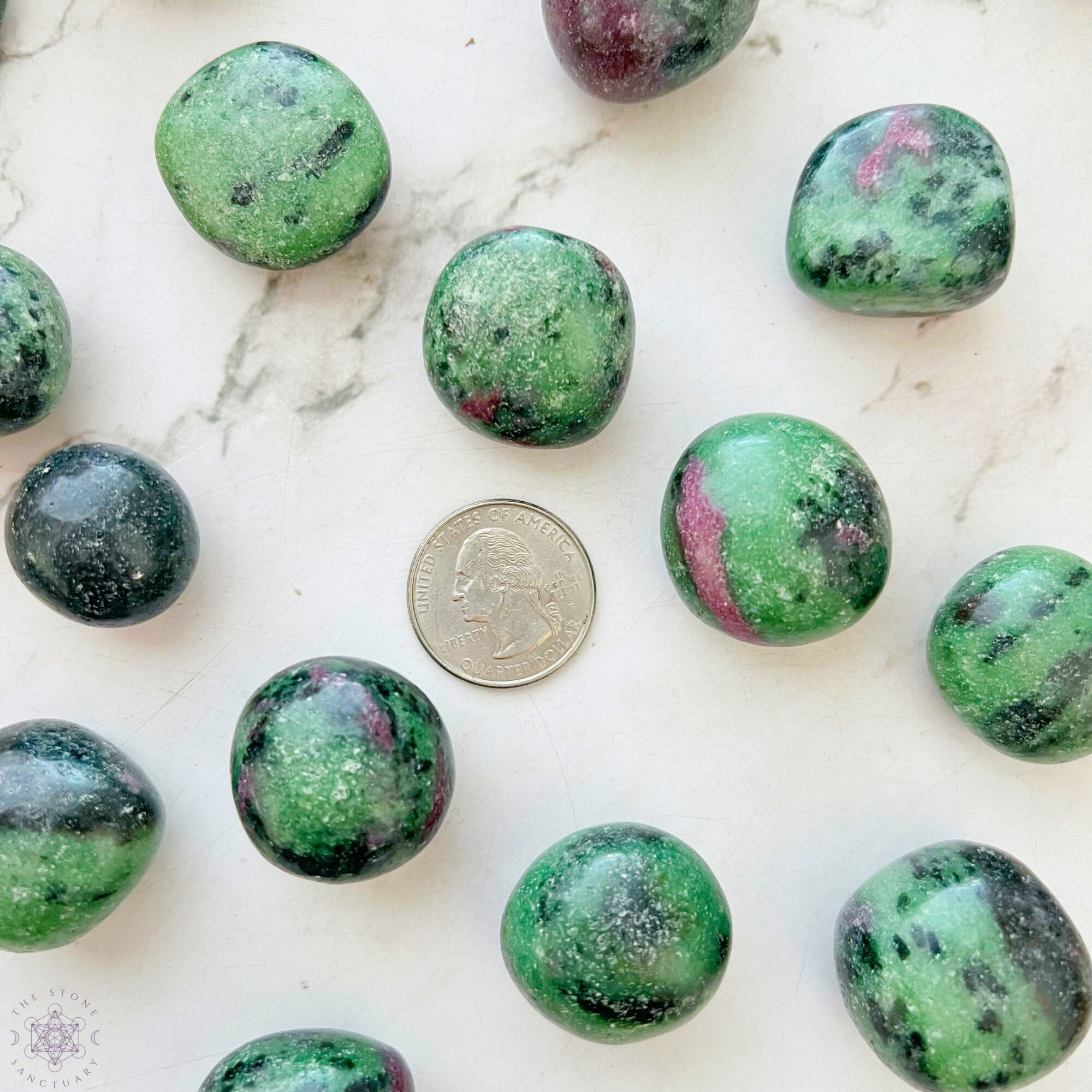 Ruby Zoisite Tumbled Stones | Polished Ruby Zoisite (anyolite) Crystal ...