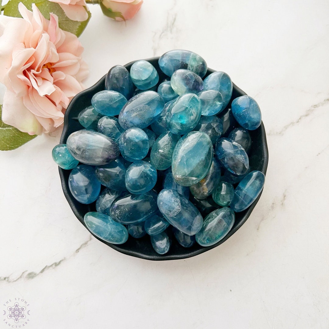 Blue Fluorite Tumbled Stones | Polished Blue Fluorite Crystals | Shop ...