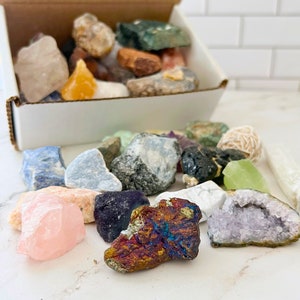 Raw Assorted Crystals & Stones, Craft Collection Mixed Rough Crystals ...