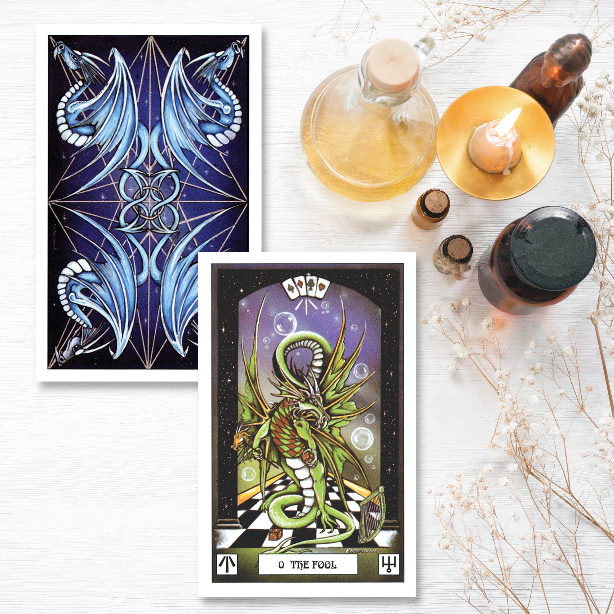 Dragon Tarot Card Deck by Terry Donaldson | Dragon Tarot Cards | Rider ...
