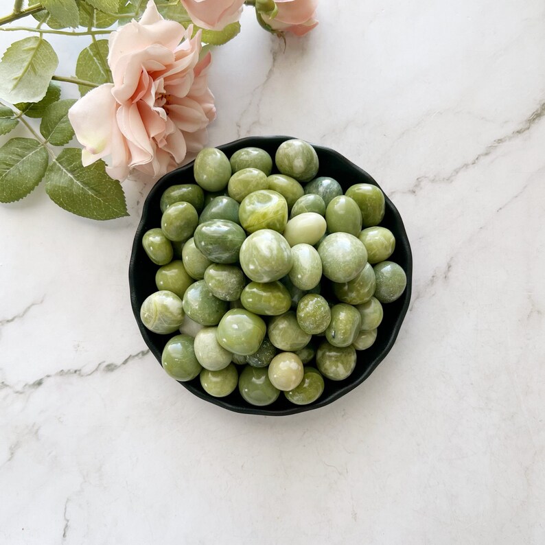 New Jade Tumbled Stones | Polished Crystal Gemstones for Heart Chakra ...